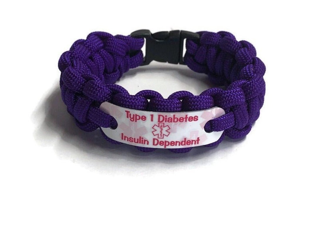 Type 1 Diabetes Medical Alert Bracelet for Kids or Adults Insulin ...