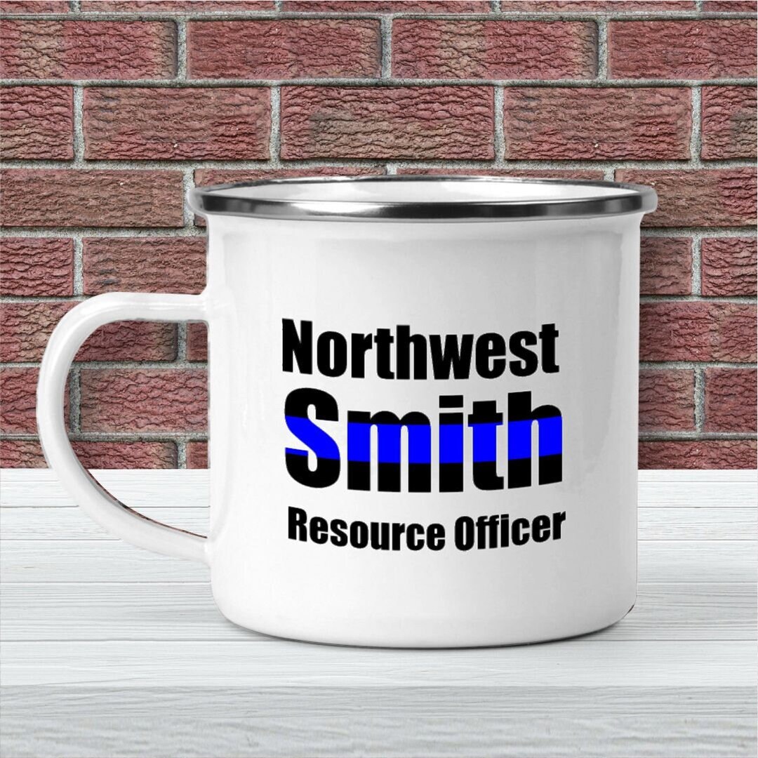 Resource Police Officer Mug Personalized With Name Custom Thin Blue