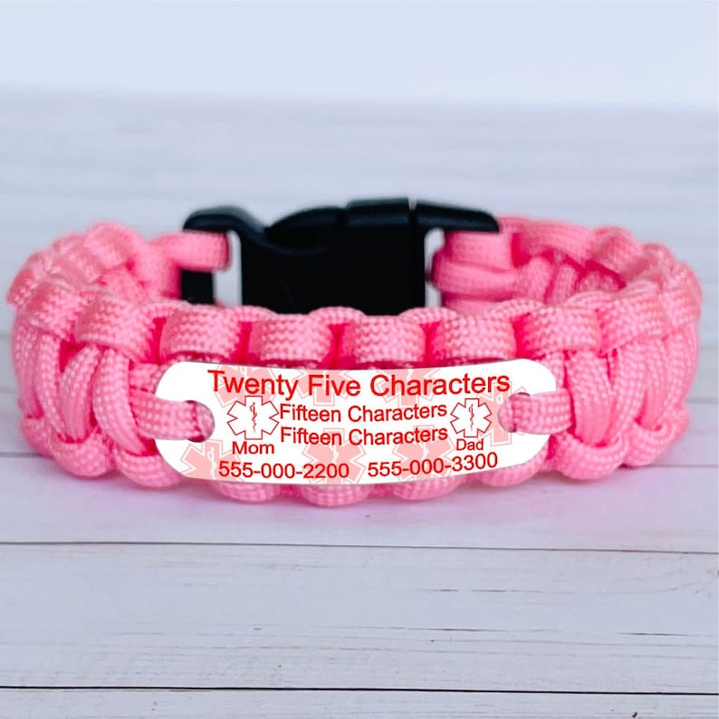 Custom Medical Alert Bracelet Create Your Own Alert ID - Etsy