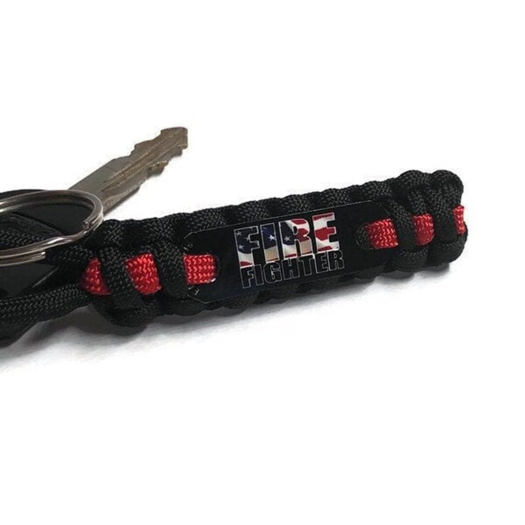 Firefighter Keychain for Men or Women, Firefighter Gift American Flag ...