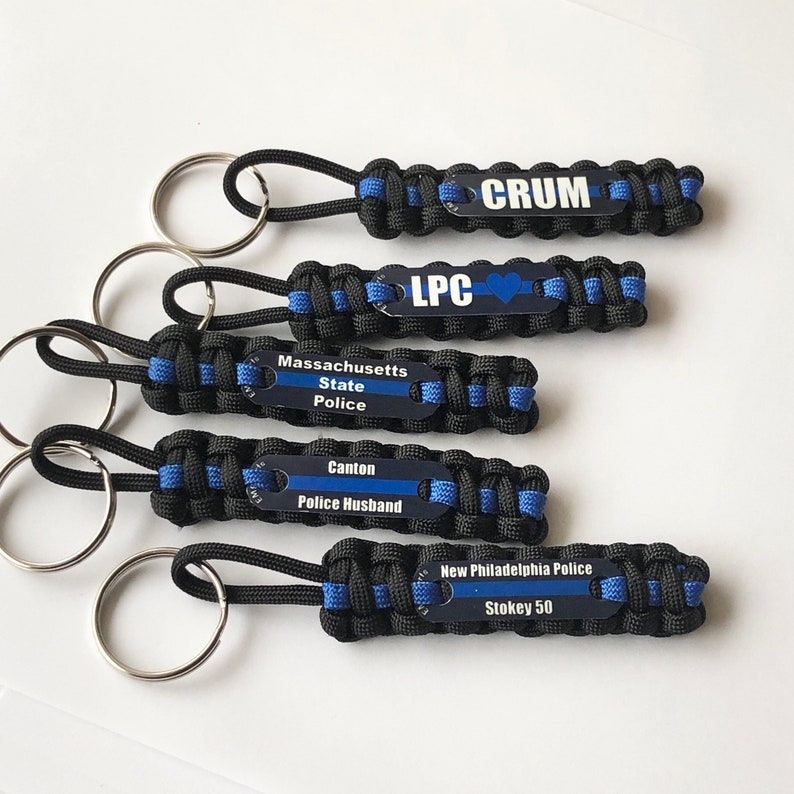 Personalized Paracord Keychain for Police Custom Police Gift - Etsy