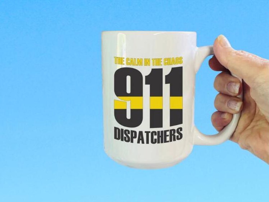 911 Dispatcher Coffee Mug, the Calm in the Chaos, 15-ounce Ceramic - Etsy