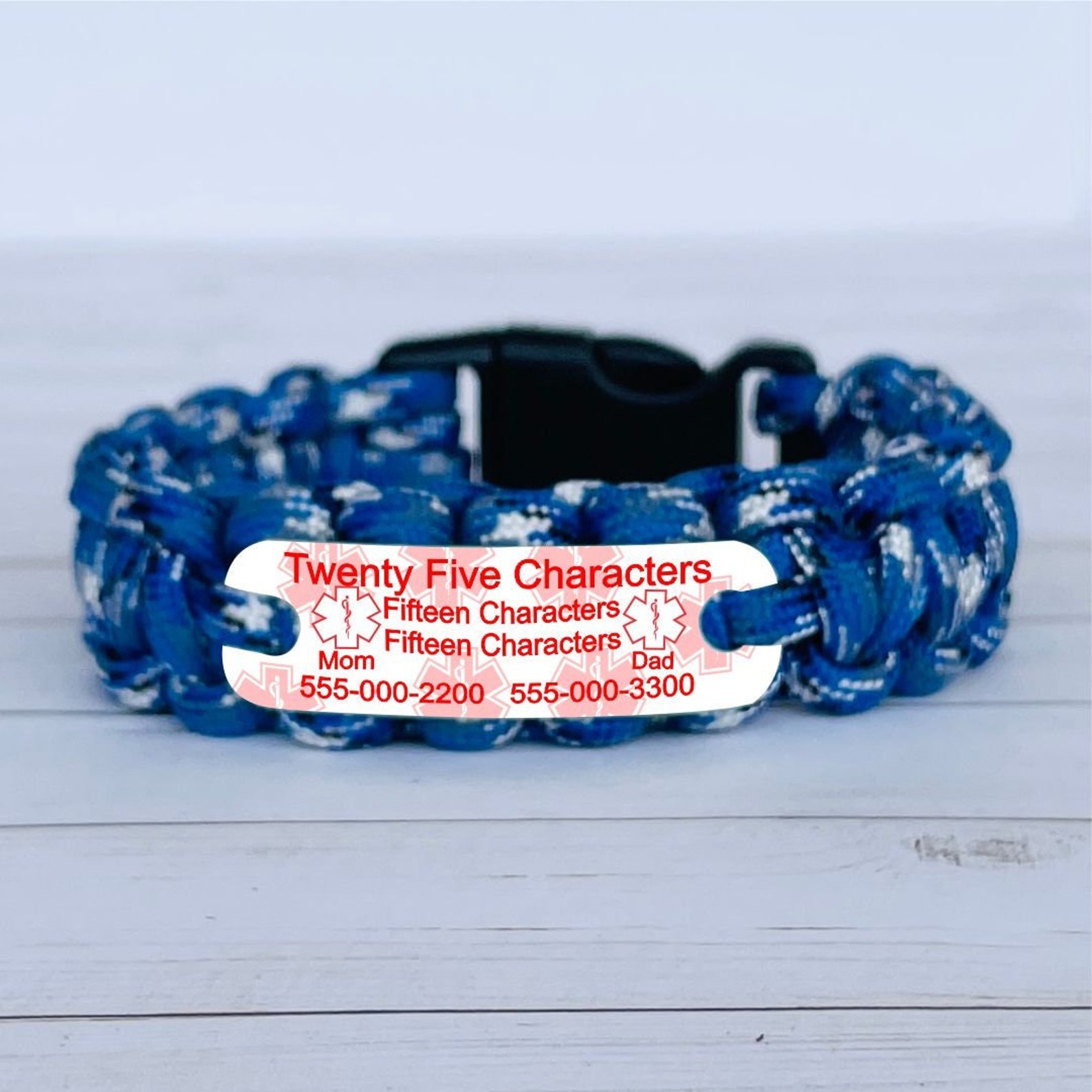 Custom Medical Alert Bracelet Create Your Own Alert ID - Etsy