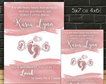 Infant Memorial Two Little Hands Two Little Feet Poem | Etsy