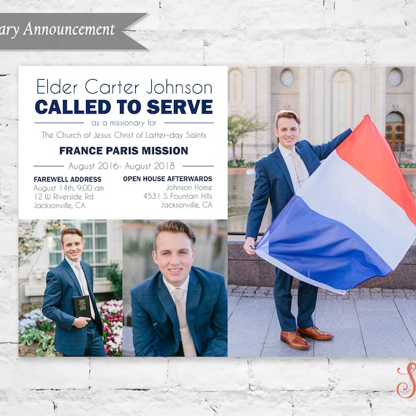 LDS Missionary Address Cards Business Size Address Cards With ...