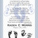 Infant Memorial, Two Little Hands - Two Little Feet Poem, Digital ...