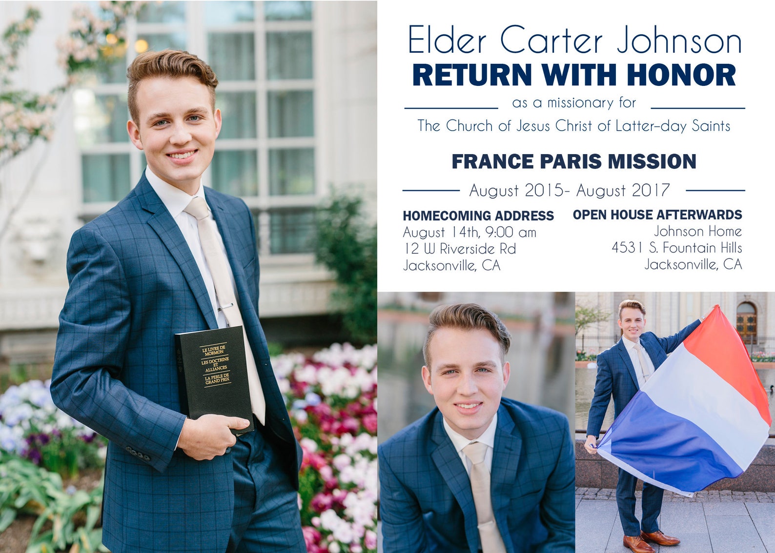 LDS Missionary Announcement or Homecoming Elder called to Serve OR ...
