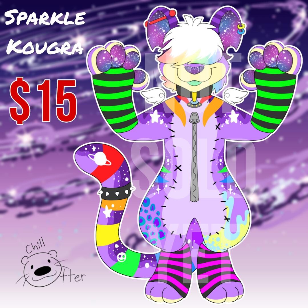 Sparkle Kougra Neopets Furry Adopt - Etsy