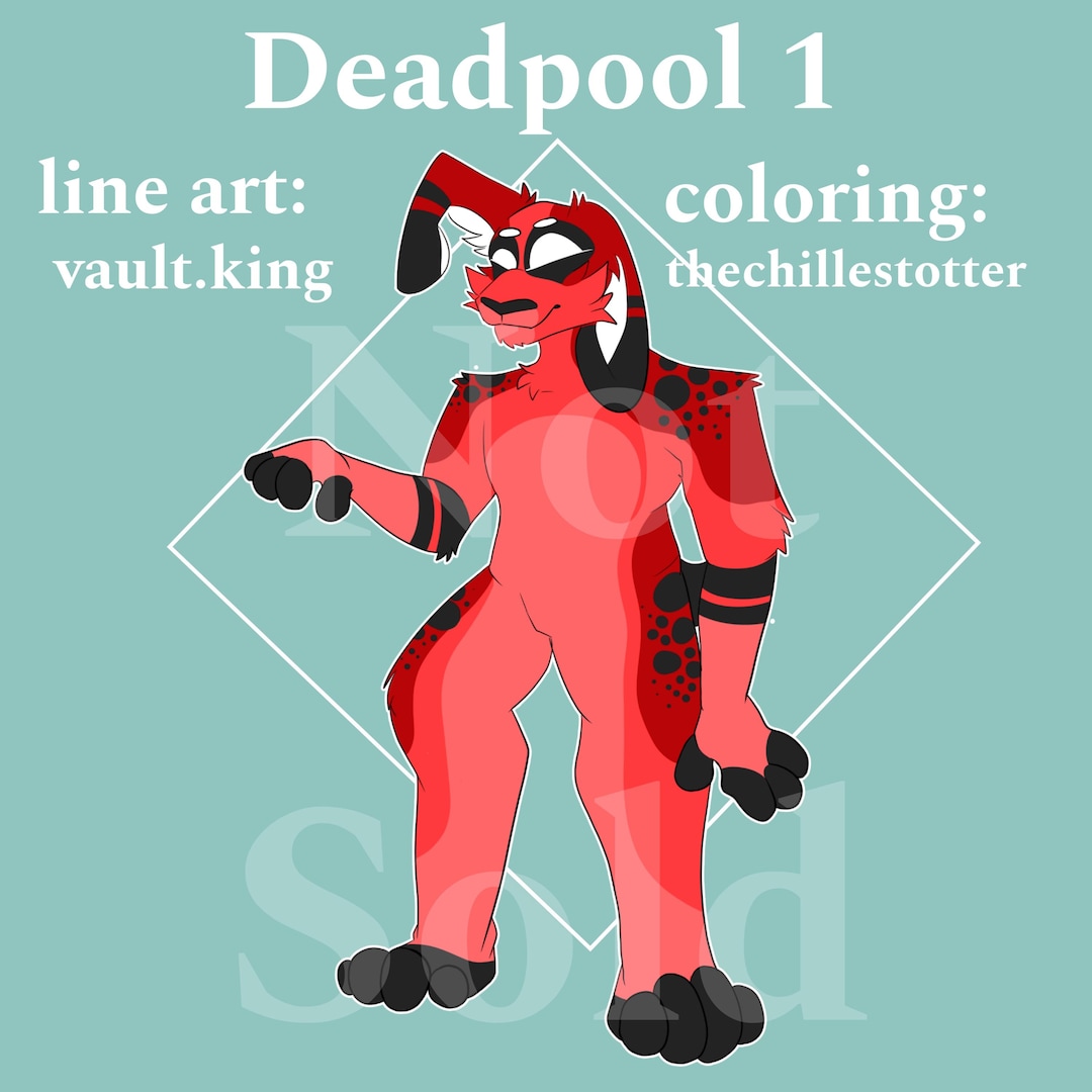 Deadpool 1 Collab Furry Adoptable - Etsy