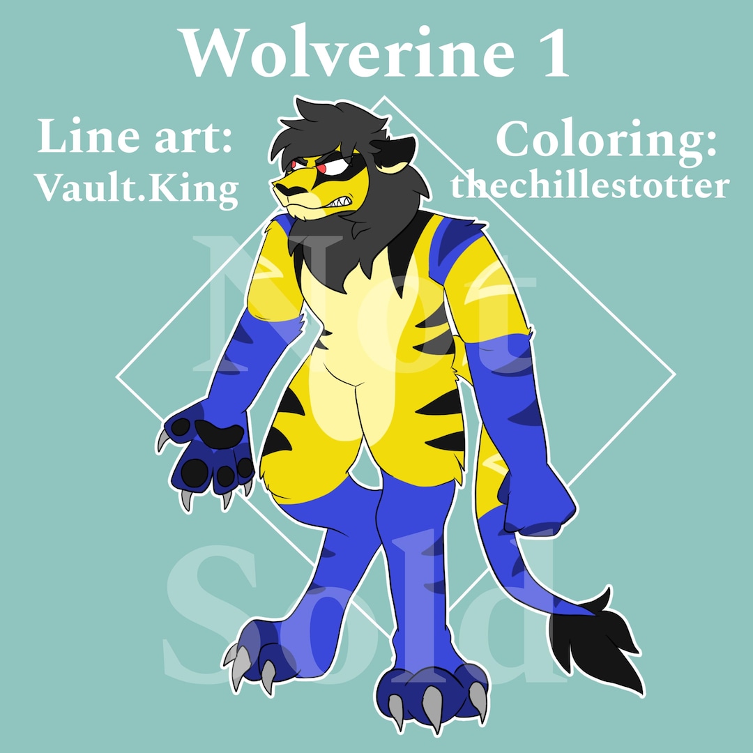 Wolverine 1 Collab Furry Adoptable - Etsy