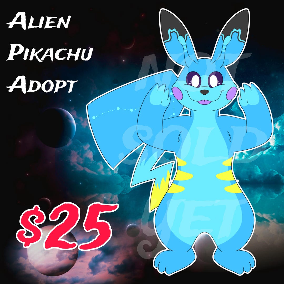 Alien Pikachu Pokemon Furry Adopt - Etsy
