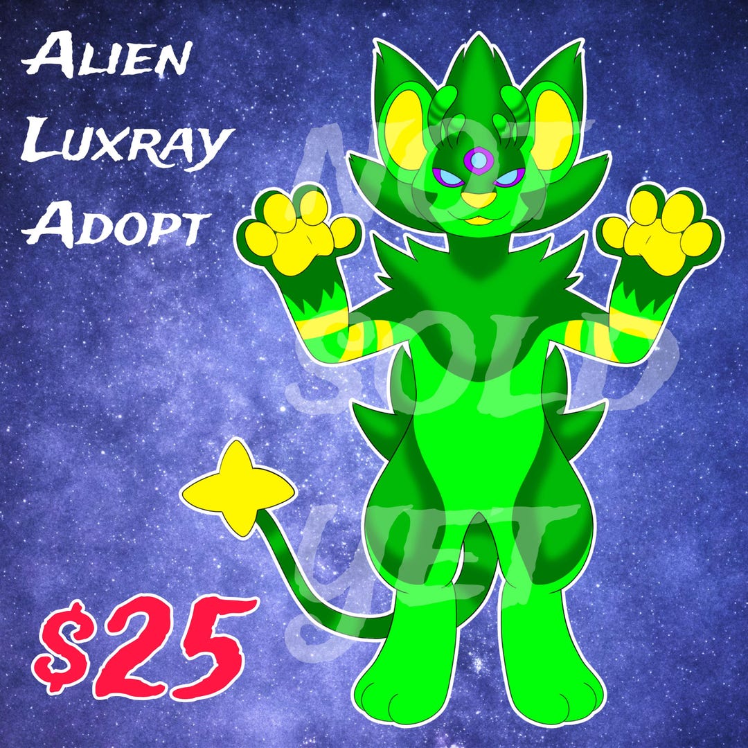 Alien Luxray Pokemon Furry Adopt - Etsy