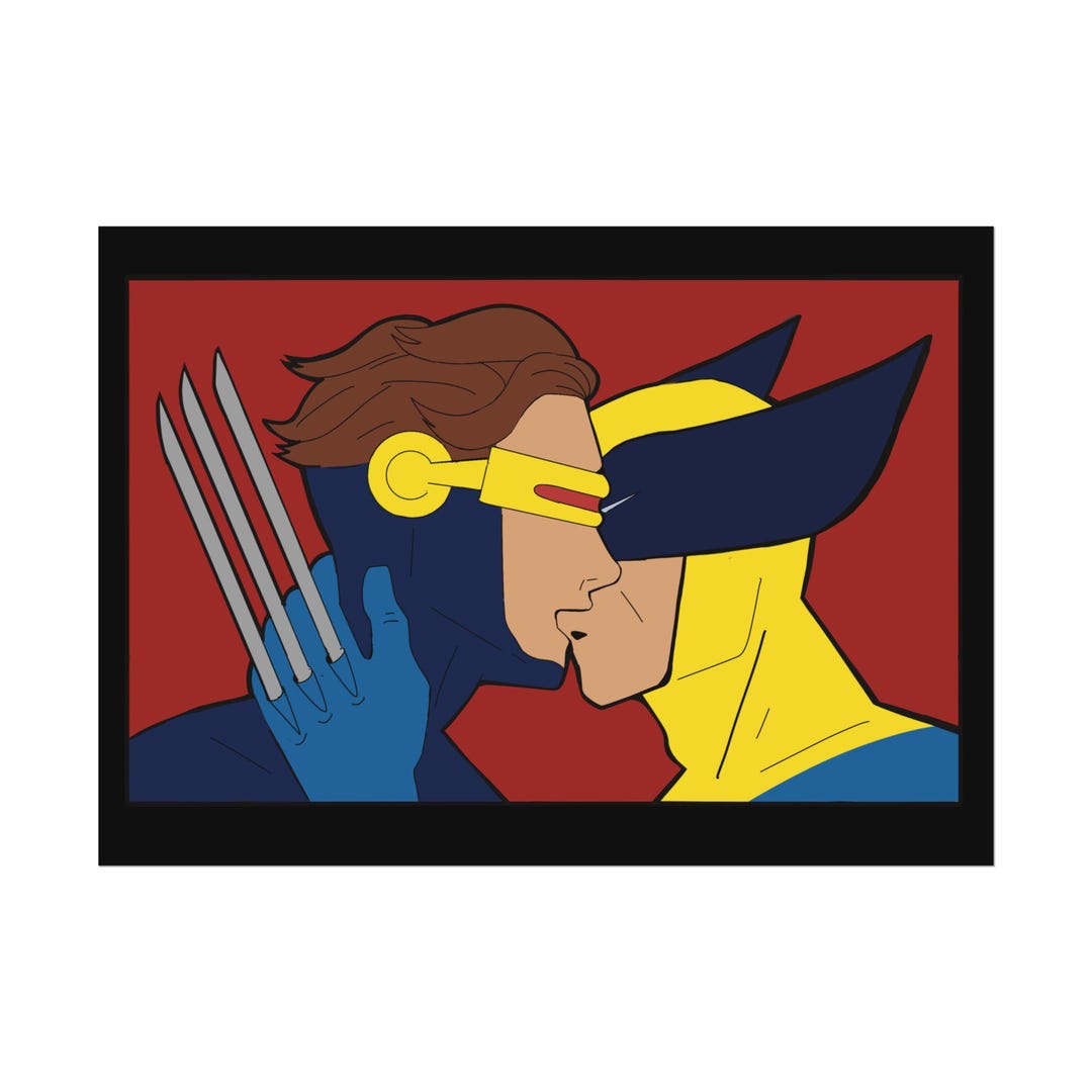 X-men Wolverine X Cyclops Gay Kiss Rolled Poster - Etsy