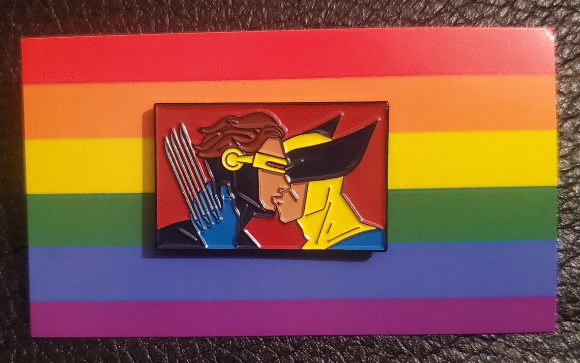 WOLVERINE X CYCLOPS Kiss Pin - Etsy