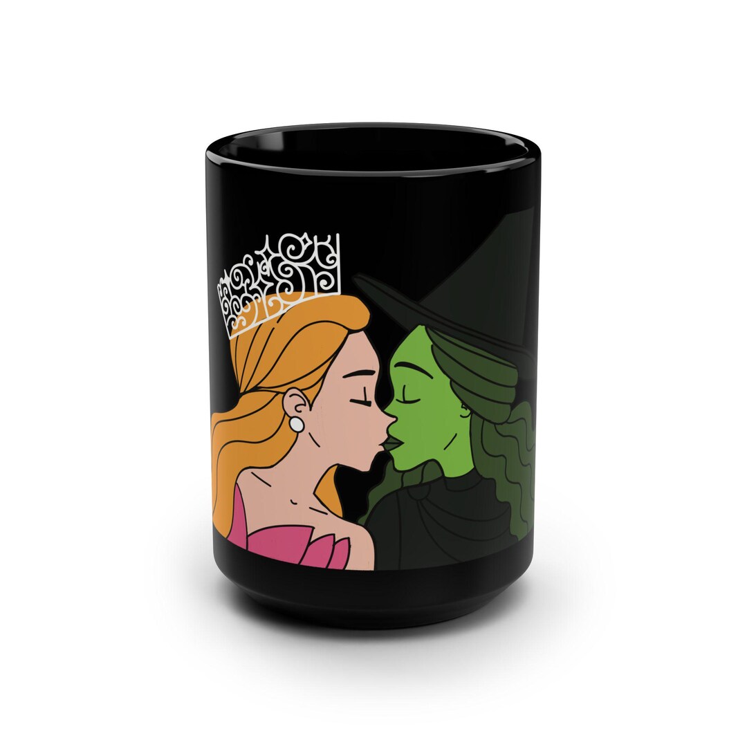 WICKED Glenda and Elphaba Lesbian Kiss Mug, Lesbian Pride Mug, LGBT ...
