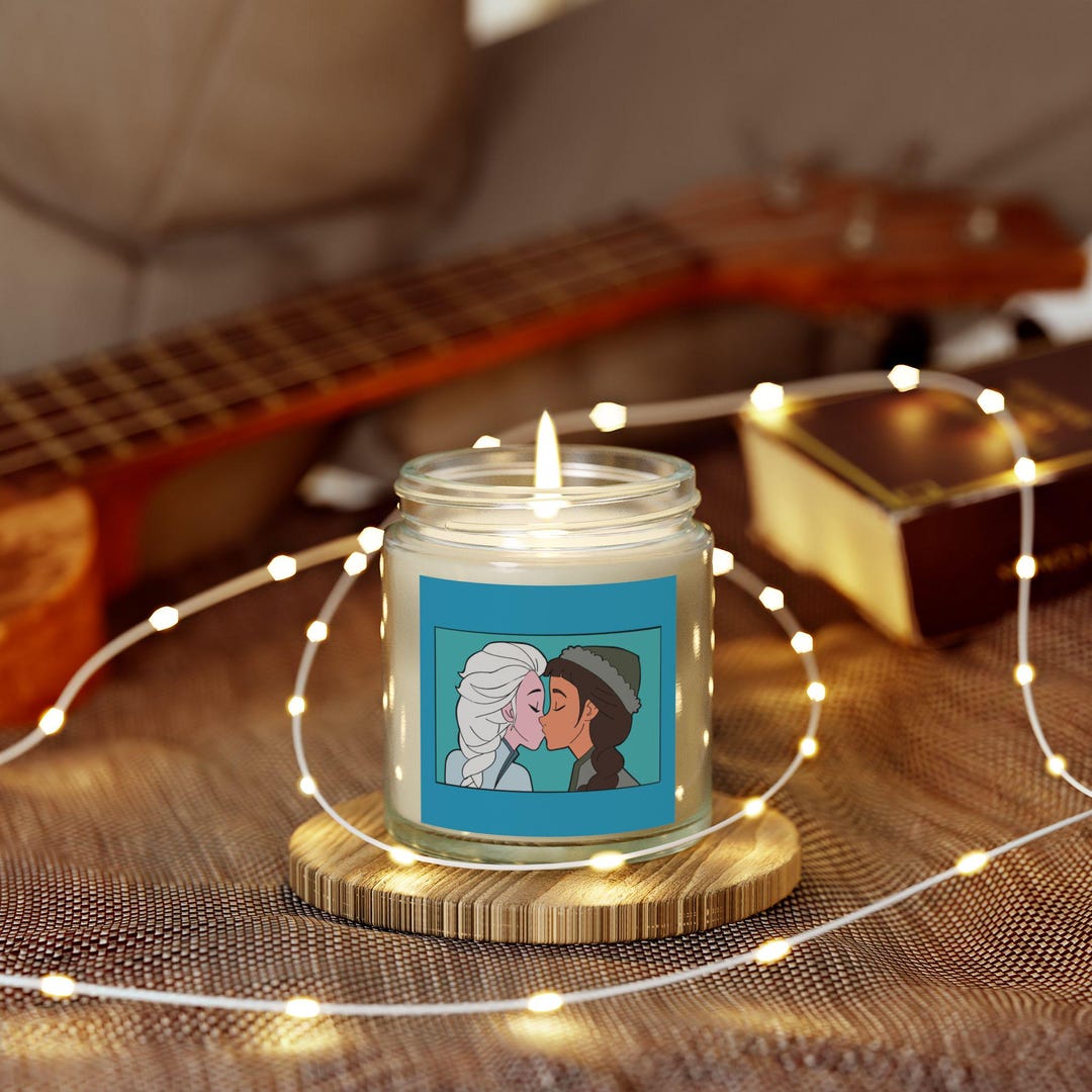 Frozen Elsa and Honeymarin Lesbian Kiss Scented Candles, Coconut ...