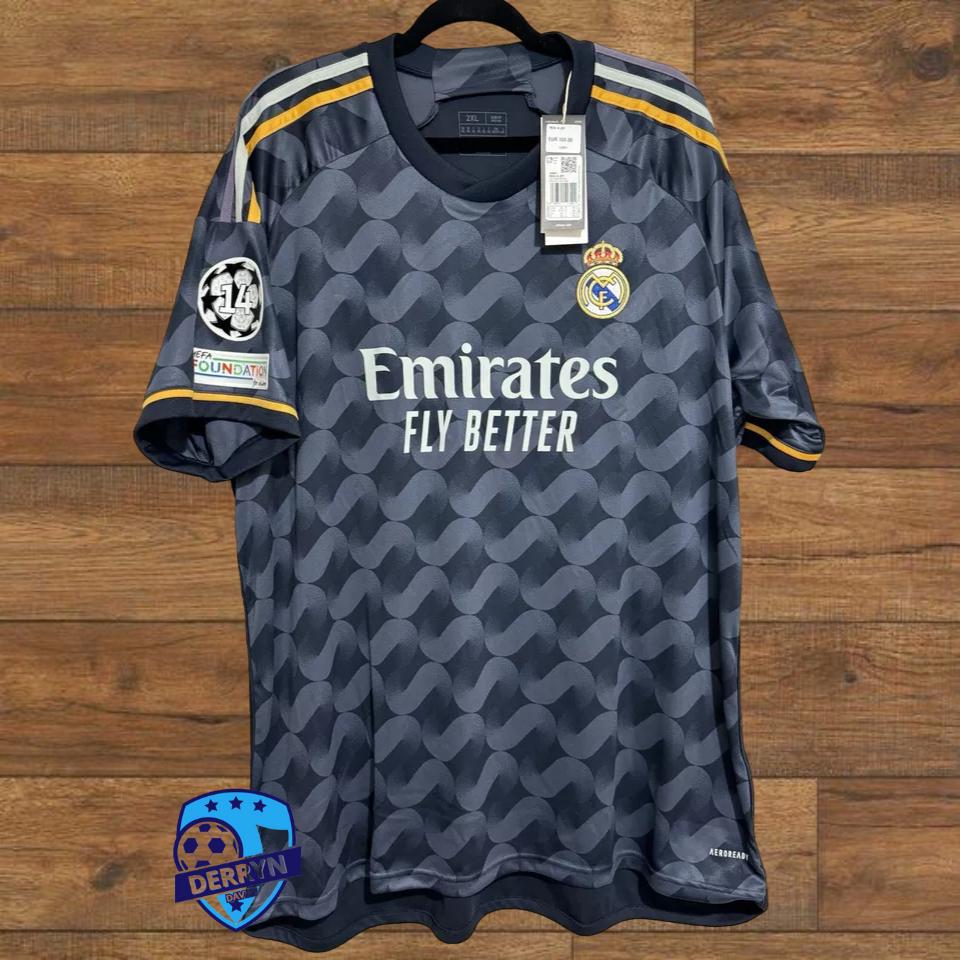 Personalized Bellingham 5 Champions League Shirt. Madrid Away Soccer ...