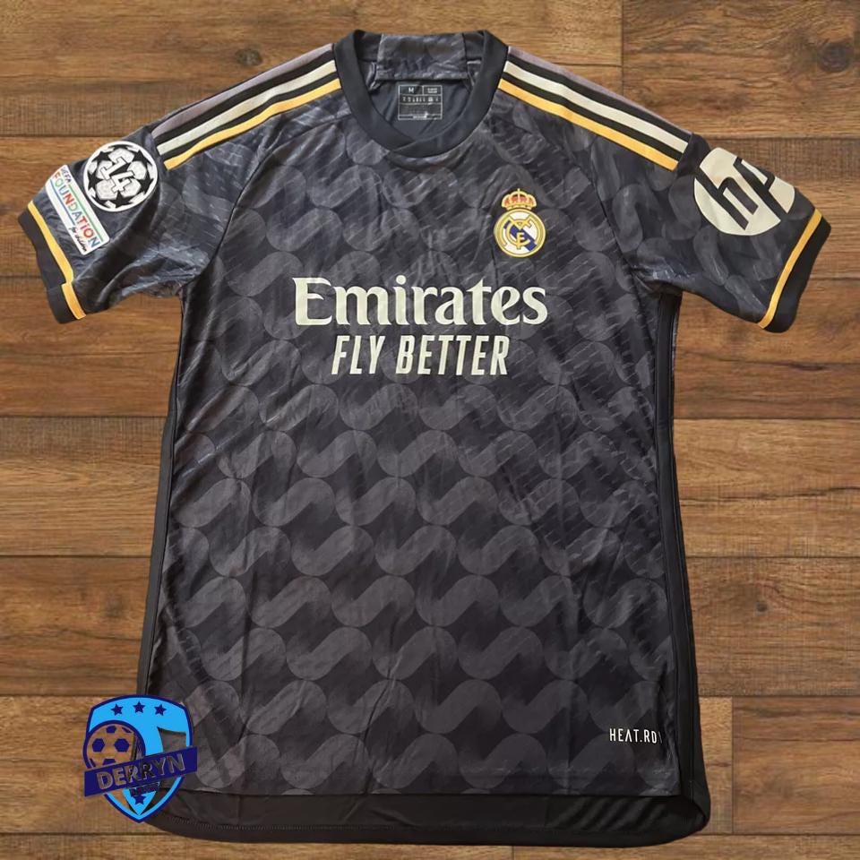 Personalized Bellingham 5 Champions League Shirt. Madrid Away Soccer ...