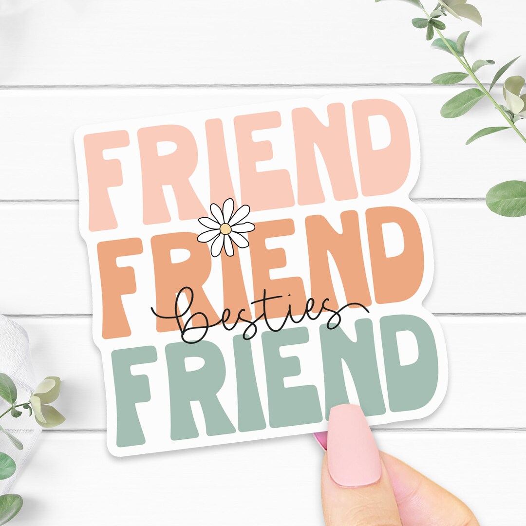 Besties Vinyl Sticker, Friend Decal, Best Friends, Sticker, Laptop ...