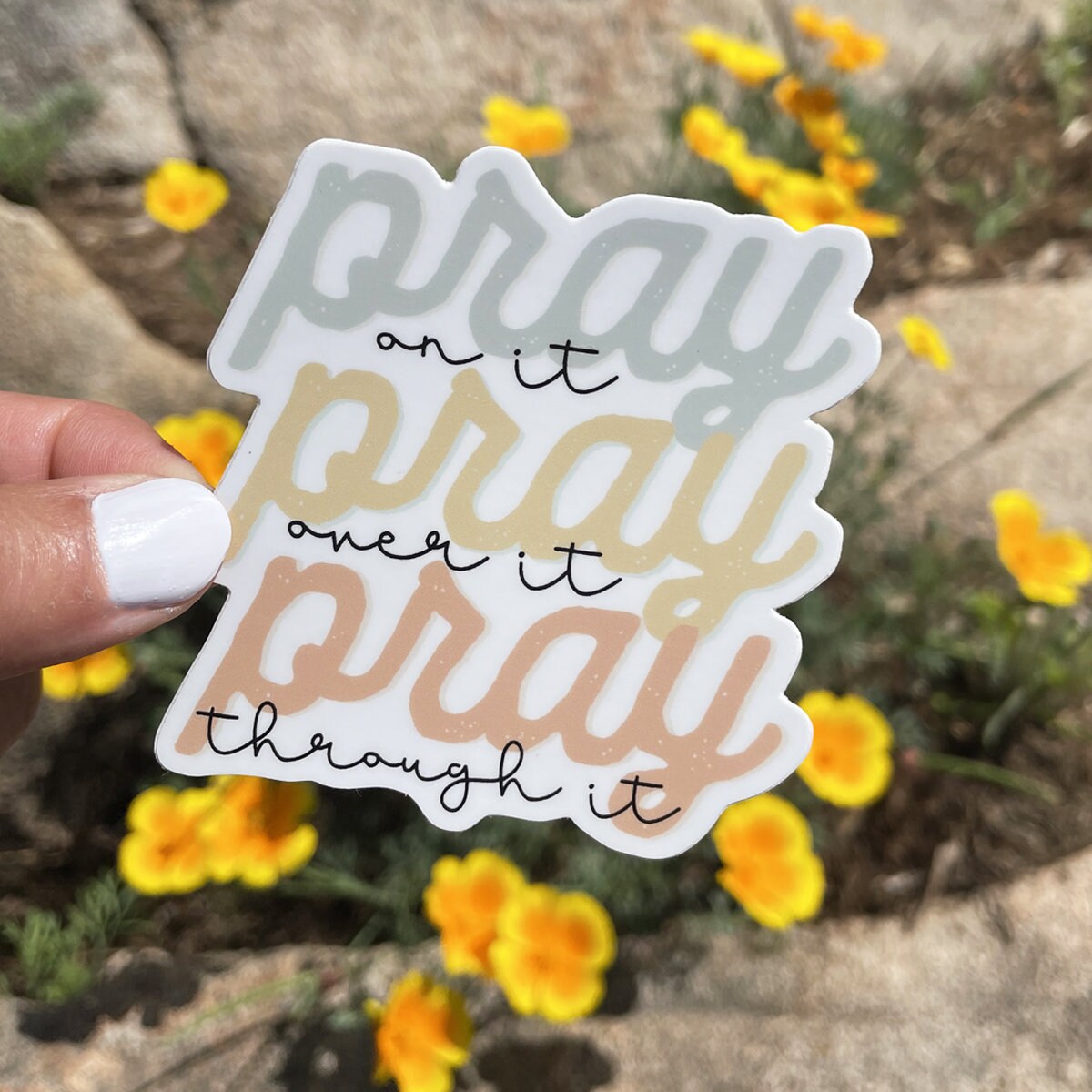 Pray on It Sticker, Jesus Decal, Faith Sticker, Bible Sticker, Laptop ...