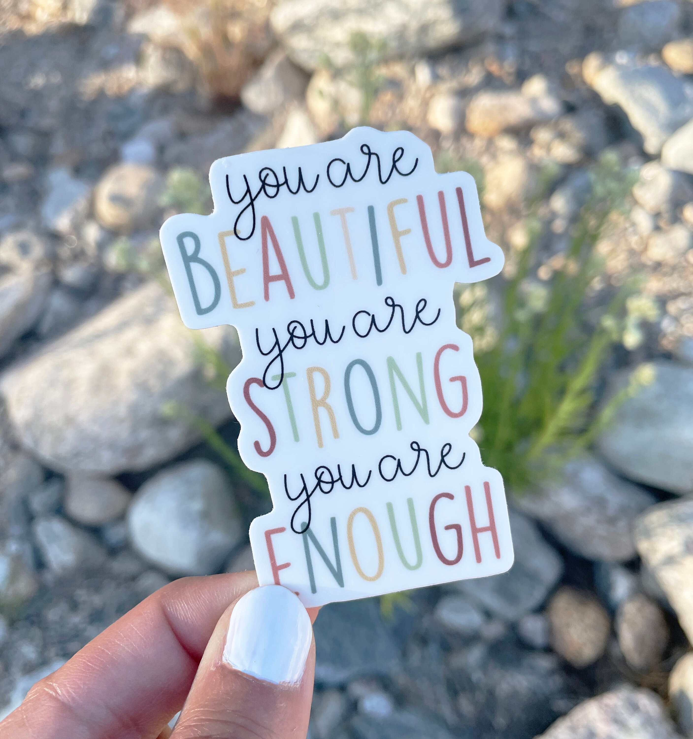 You Are Enough Sticker Inspirational Mental Health Sticker - Etsy