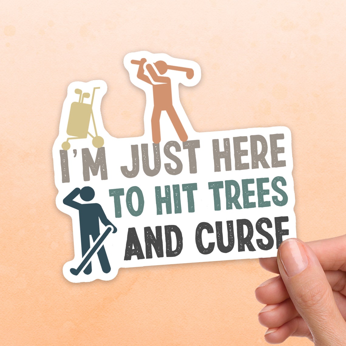 Golf Sticker, I Love Golf Decal, Golf Lover Gift, Sports Sticker, Vinyl ...