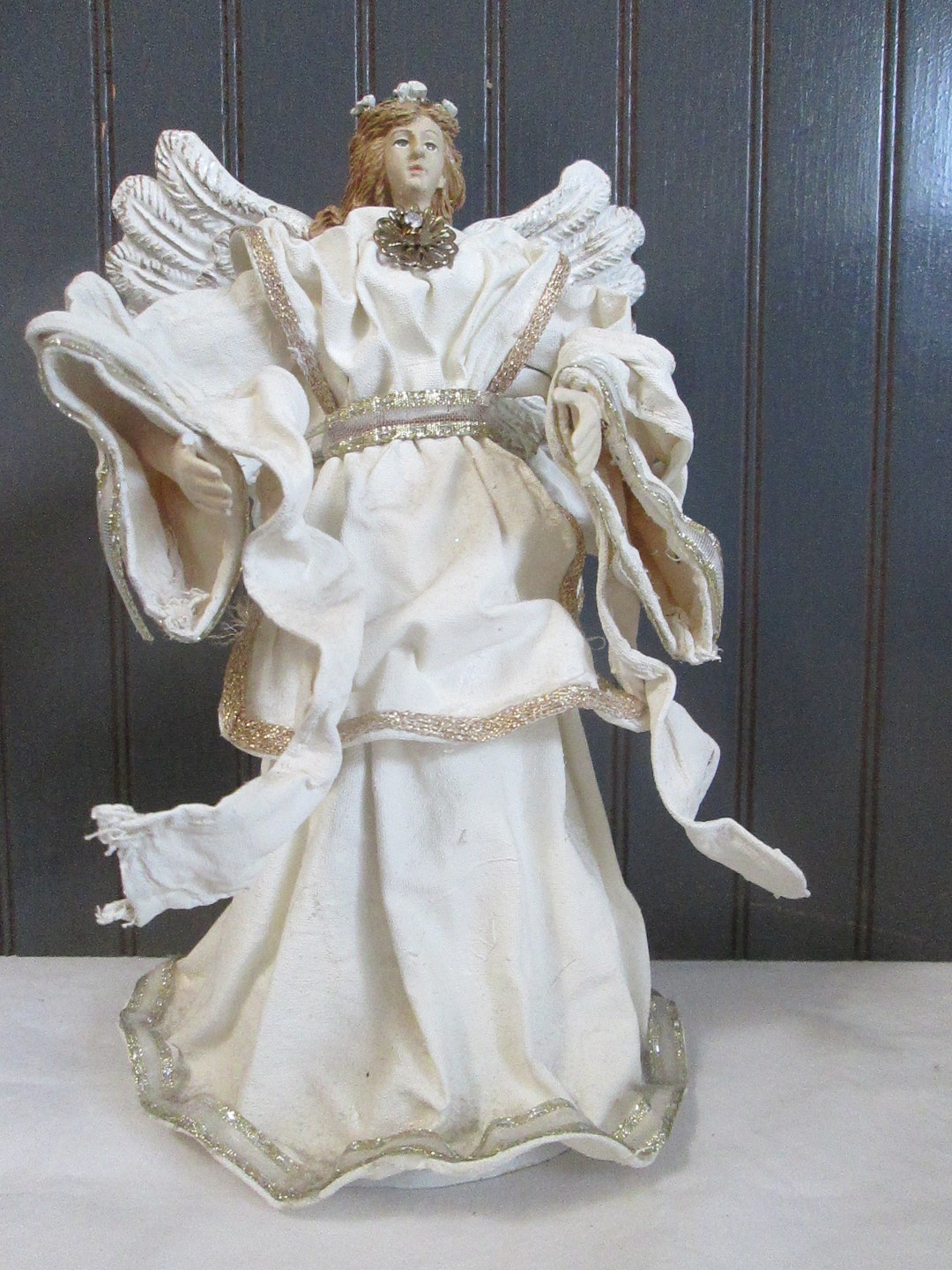 Hardened Fabric Angel Tree Topper Christmas Tree Topper - Etsy