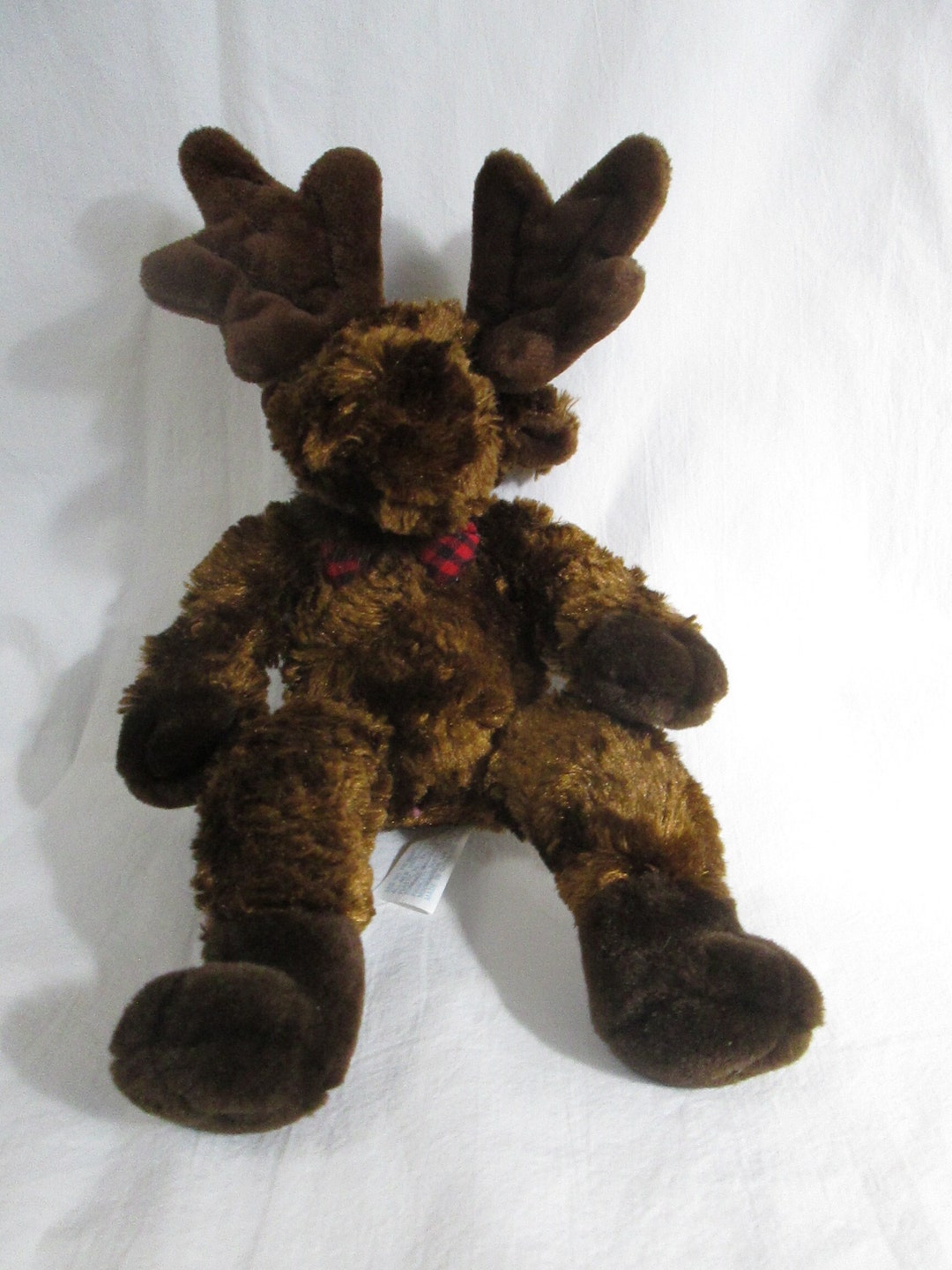 Furry Brown Plush Moose Sitting Moose Holiday Gift - Etsy