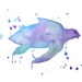 Purple Sea Turtle Watercolor Print - Etsy