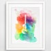 Guitar Watercolor Acoustic Guitar Rainbow Print - Etsy