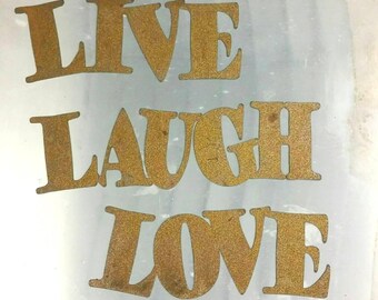 Metal Love Sign Metal Letters Metal Wall Art Live Laugh | Etsy