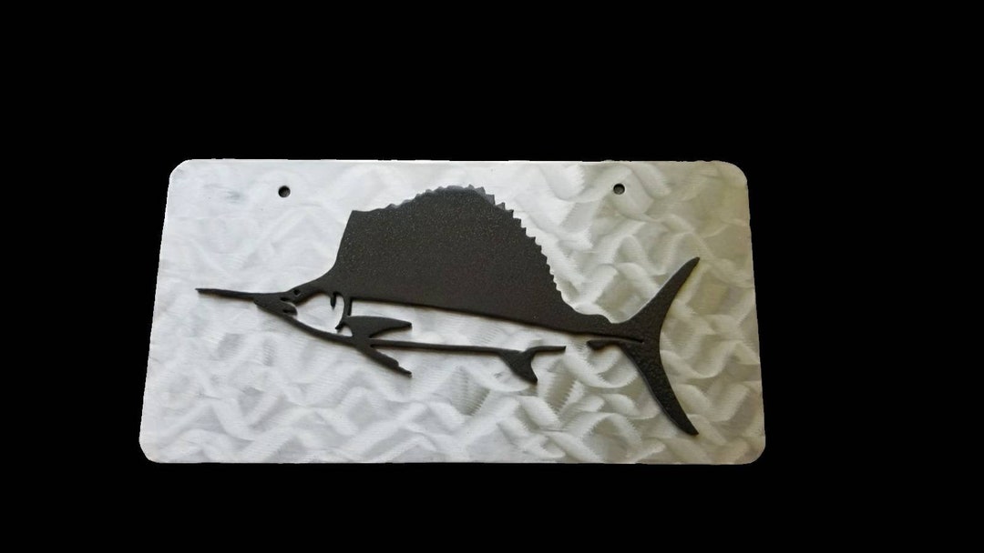 Sailfish Front License Plate, License Plate Fishing, Front Fish License ...