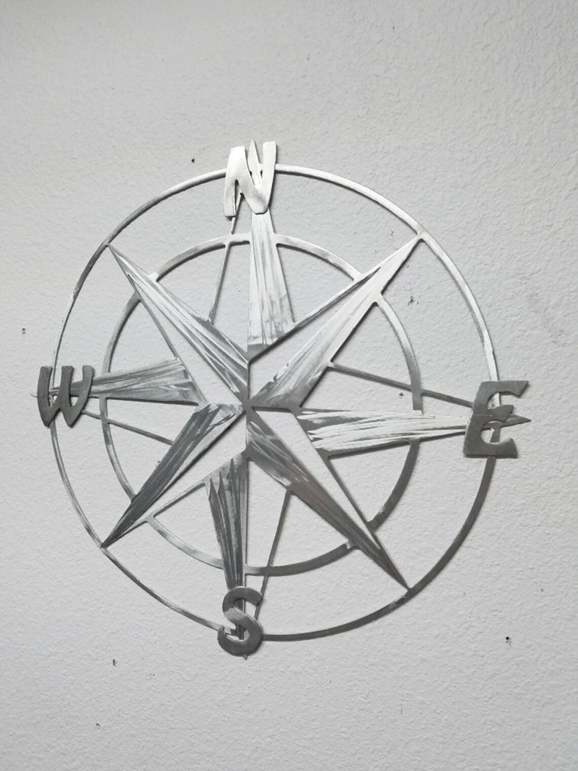 18 X 18 Metal Compass Rose Nautical Metal Wall Art - Etsy