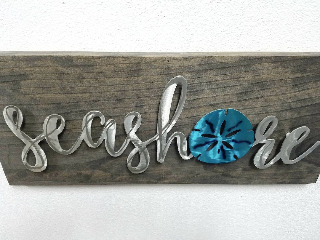 Seashore Sign, Metal Seashore Sign, Beach Decor, Metal Art, Lake House ...
