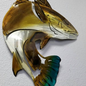 Redfish or Red Drum Aluminum Wall Art, Gift for Dad or Fisherman ...