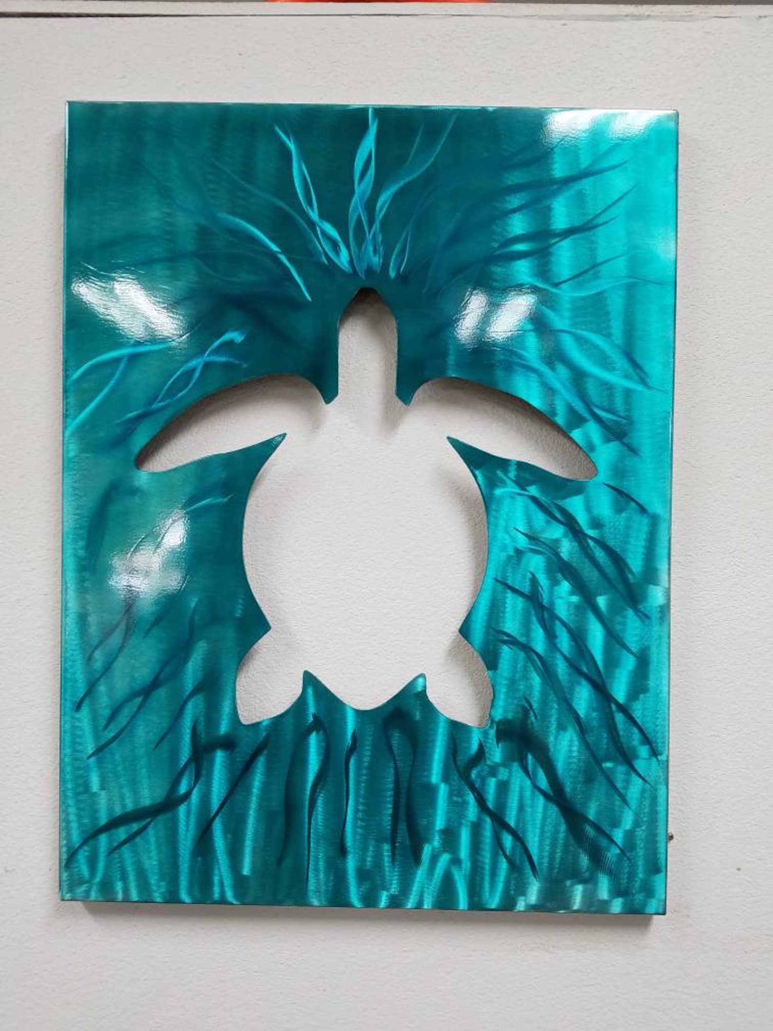 Sea Turtle Shadowbox in Aluminum - Etsy