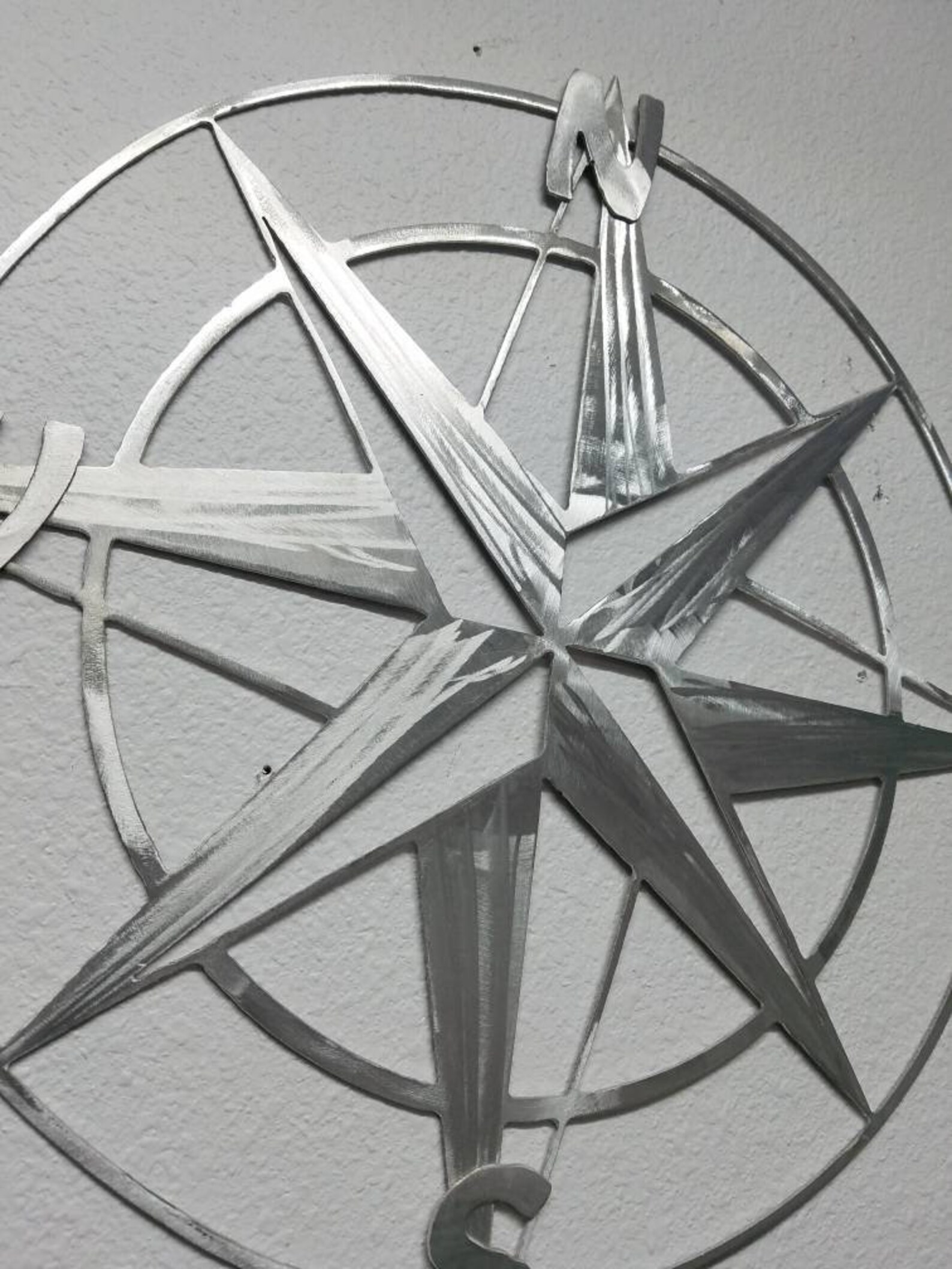 18 X 18 Metal Compass Rose Nautical Metal Wall Art - Etsy