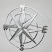 18 X 18 Metal Compass Rose Nautical Metal Wall Art Aluminum Compass ...