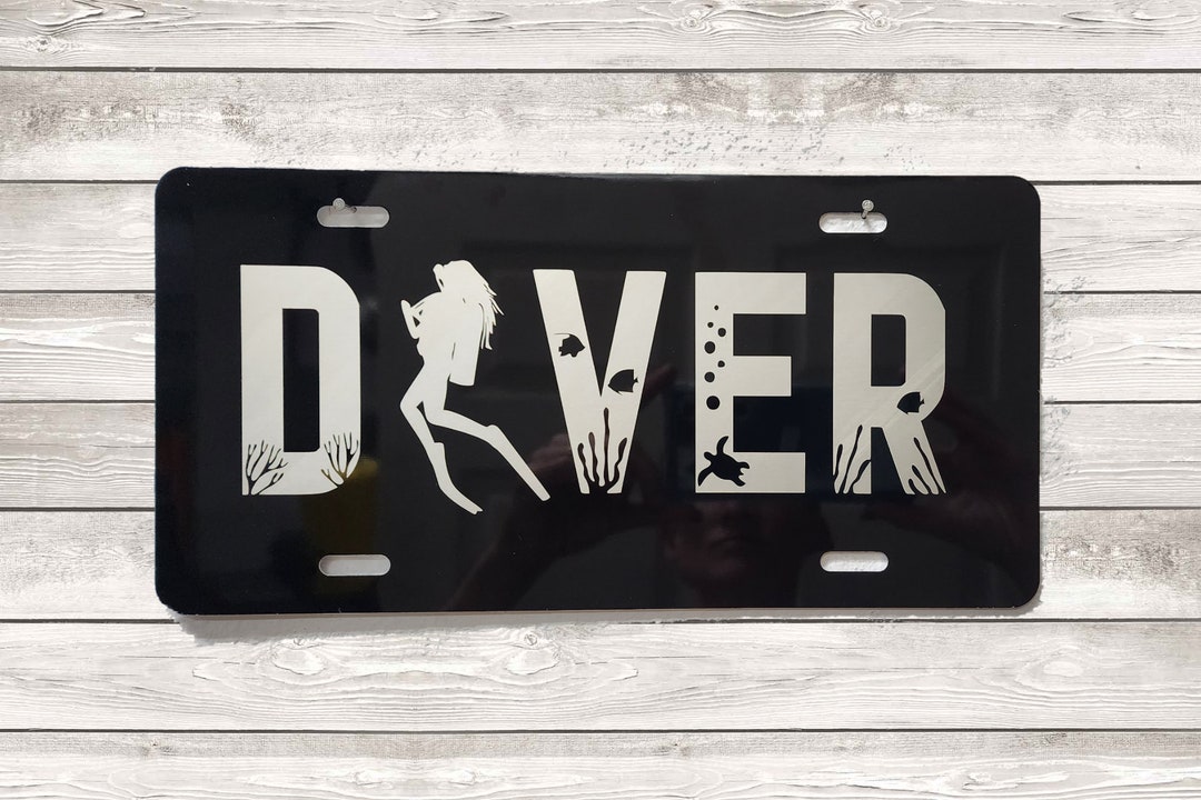 DIVER Scuba License Plate Gift for Dad, Husband, or Brother, Scuba ...