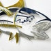 Tuna Skeleton Wall Art, Yellowfin Tuna Metal Art, Aluminum Tuna Decor ...