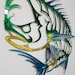 Mahi Mahi Wall Art, Metal Mahi Wall Art, Aluminum Wall Art, Skeleton ...