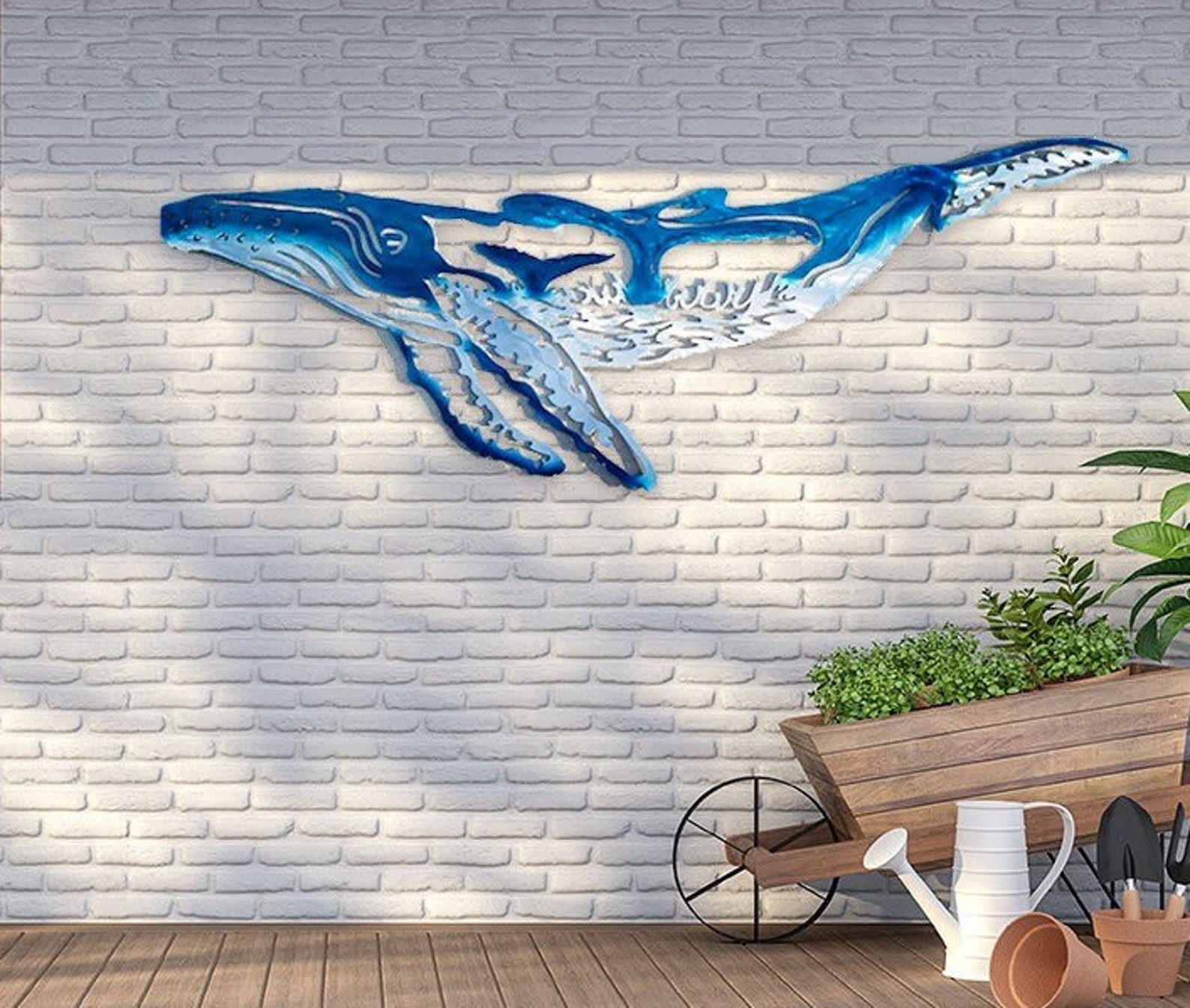 Aluminum Humpback Whale Wall Art, Tropical Ocean Decor - Etsy
