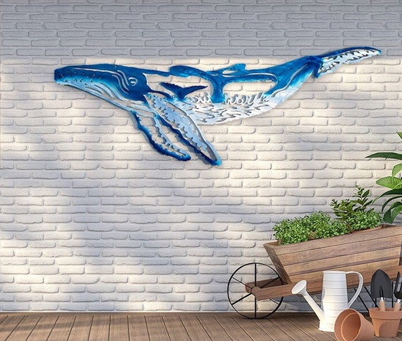 Metal Whale Sculpture