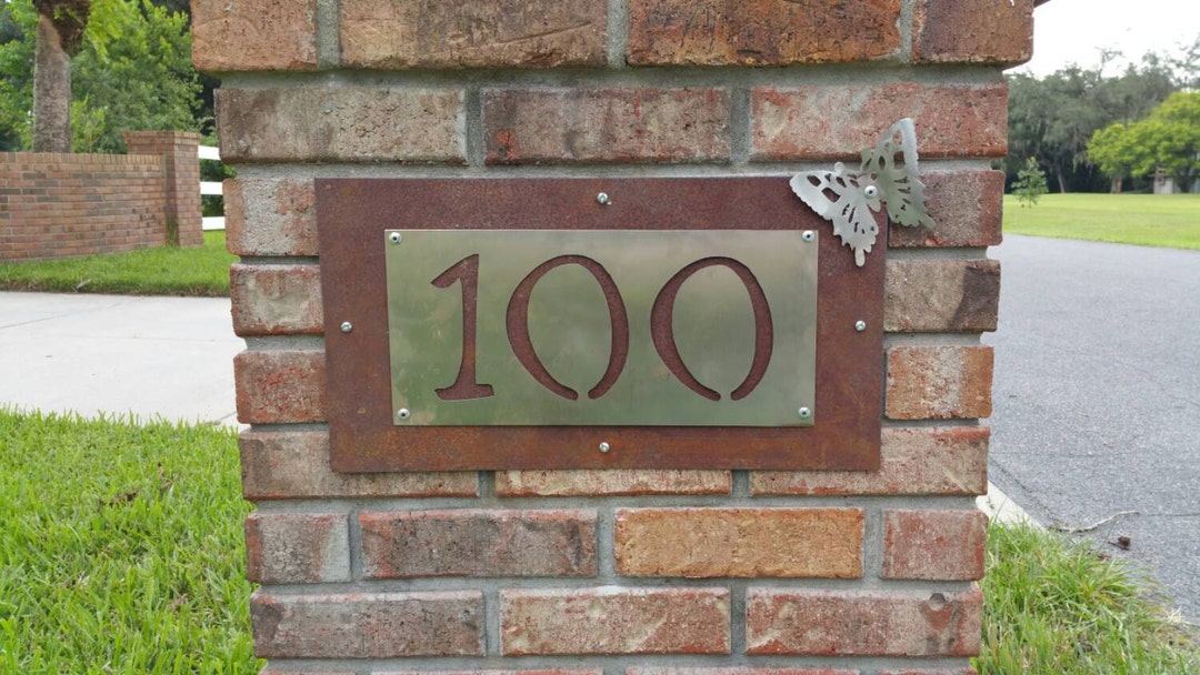 Customized Metal Number Sign, Rustic Custom Sign, Custom Home Sign ...