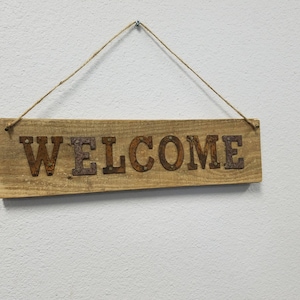 Rustic Welcome Sign, Rustic Welcome Sign Porch, Vintage Welcome Sign ...