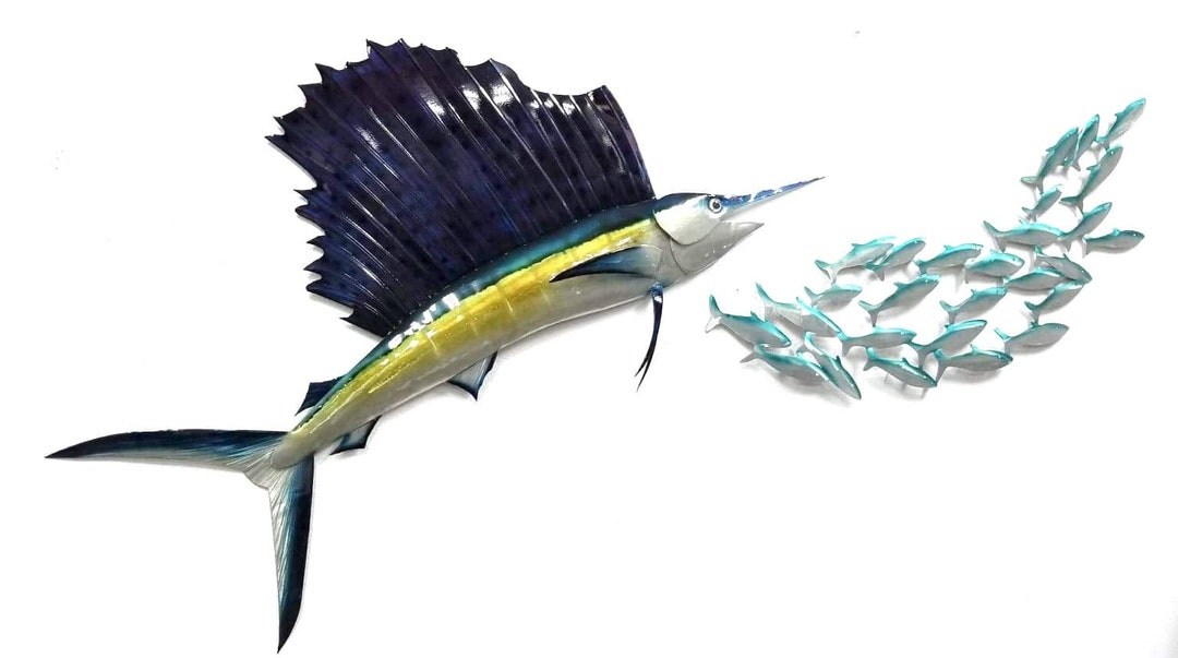 Aluminum Sailfish Wall Art, Coastal Ocean Decor, Non-rust Metal - Etsy
