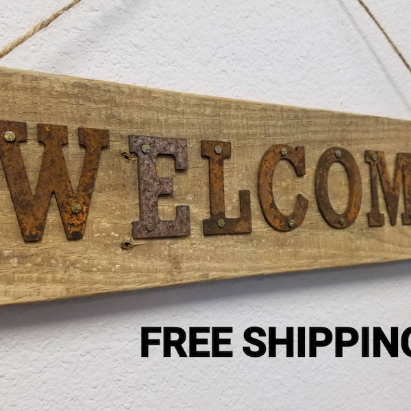 Rustic Welcome Sign - Etsy