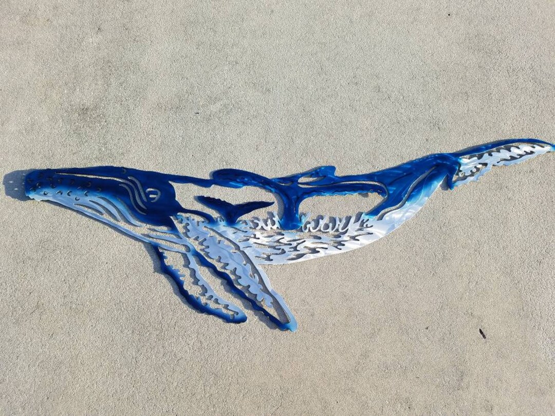 Aluminum Humpback Whale Wall Art, Metal Fish Art, Metal Ocean Art ...