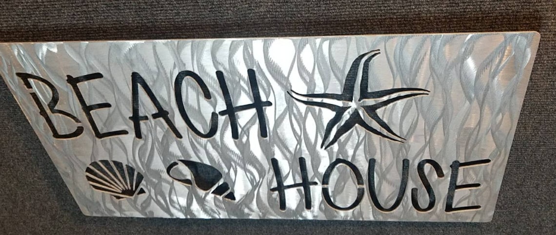 Beach House Sign, Beach Decor, Beach Sign, Beach House Decor, Metal Art ...