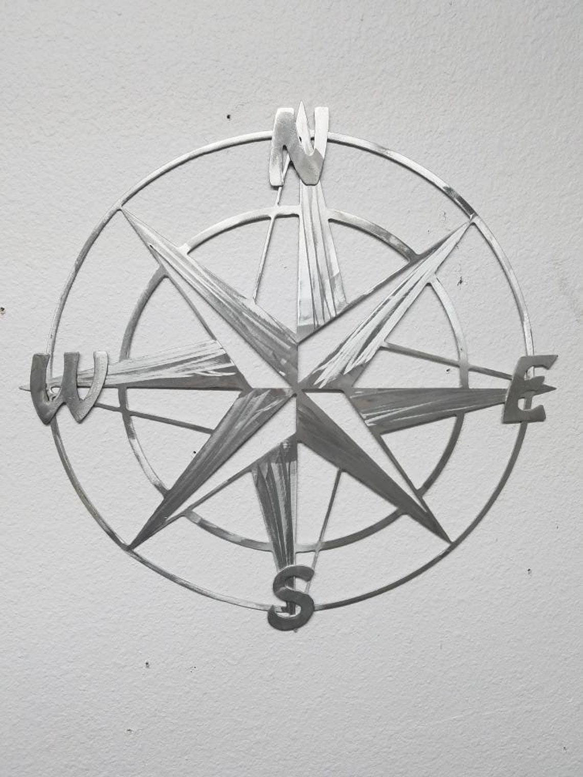 18 X 18 Metal Compass Rose Nautical Metal Wall Art - Etsy